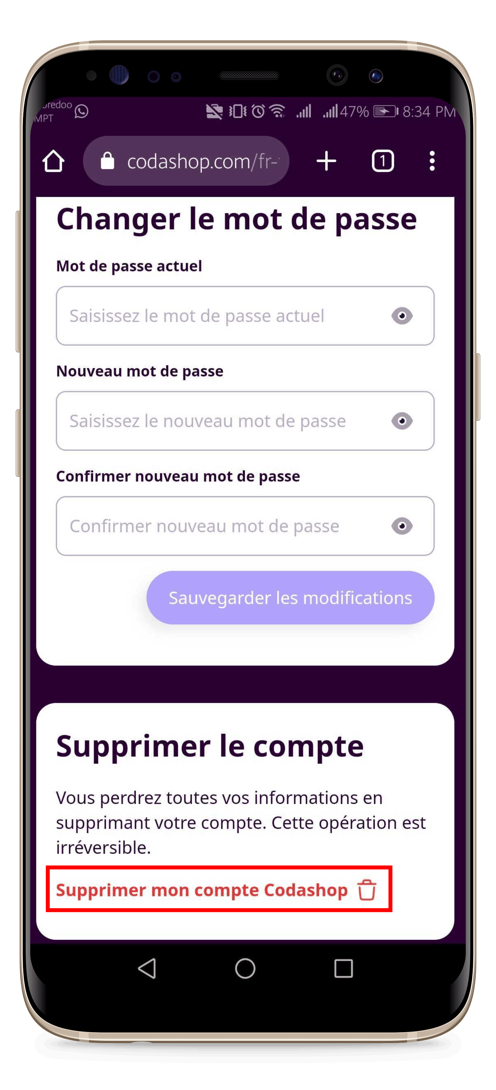 How to delete my Codashop account? – Codashop France